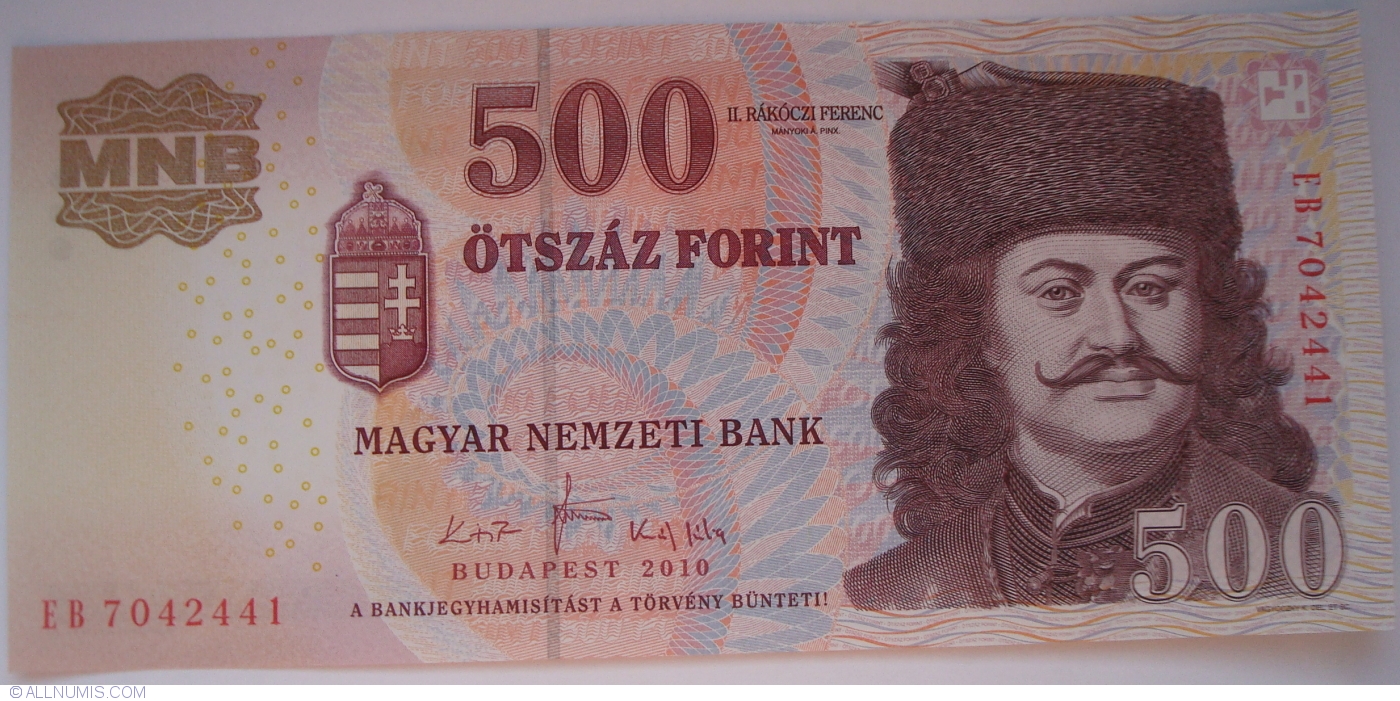 500 Forint 2010 1998 2013 Issues 500 Forint Hungary Banknote 7470