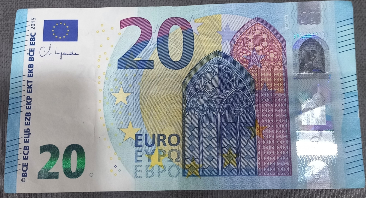 20 Euro 2015(2020) - U, 2015 (2020) Issue - 20 Euro (Signature ...