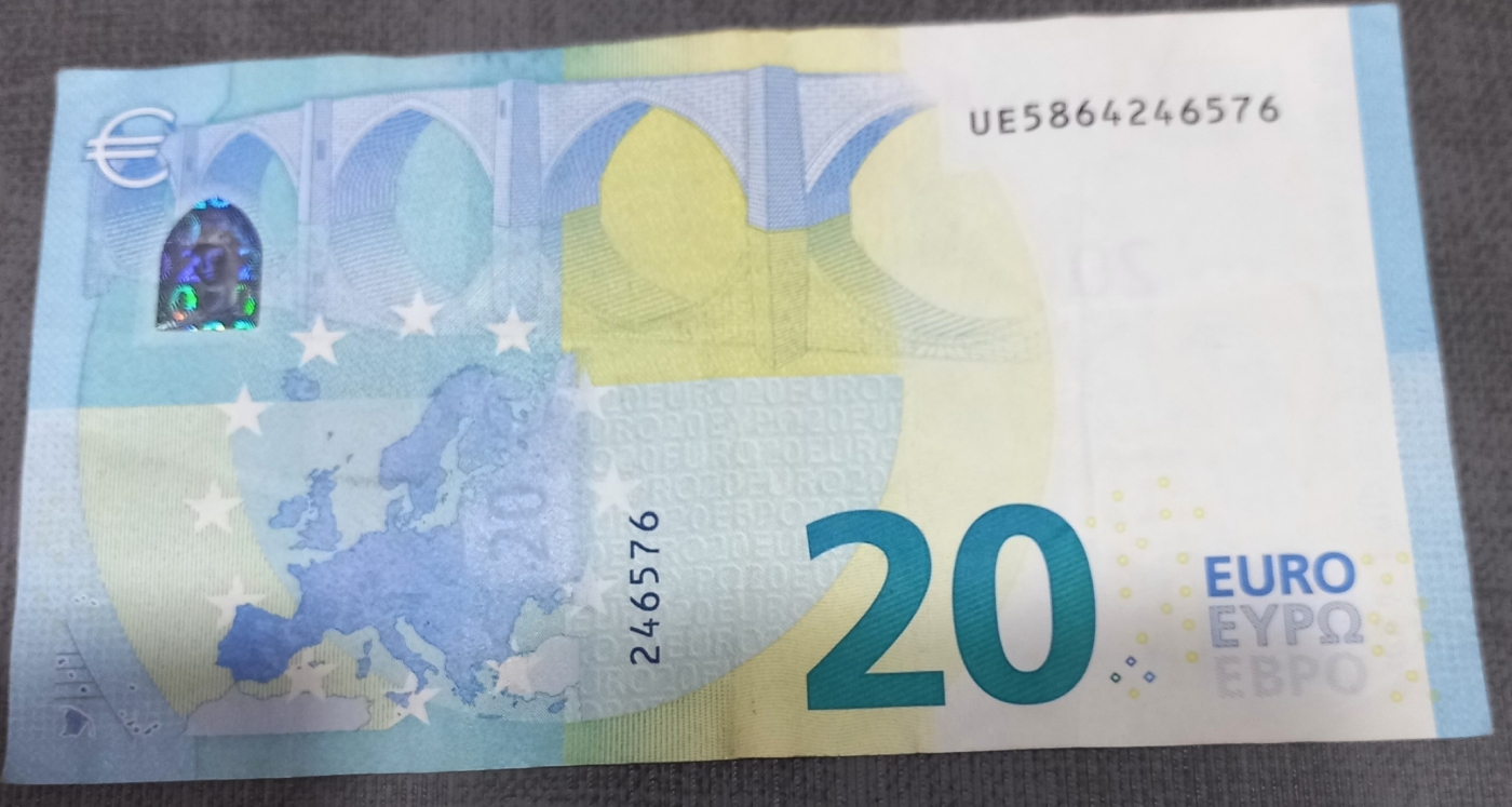 20 Euro 2015(2020) - U, 2015 (2020) Issue - 20 Euro (Signature ...